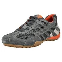 Sneaker Geox "Geox Sneaker Leder/Textil", Herren, Gr. 44, grau, Leder, Textil, Schuhe Sneaker