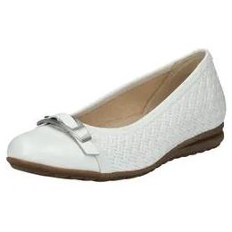 Ballerina Gabor COMFORT "Gabor Comfort Ballerinas Glattleder", Damen, Gr. 39, wei&szlig;, Glattleder, Schuhe Ballerina