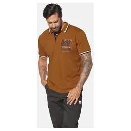 Poloshirt Jan Vanderstorm "Poloshirt FRETU", Herren, Gr. 4XL, orange (dunkelorange), Obermaterial: 100% Baumwolle CO., Shirts