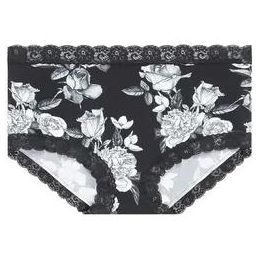 Slip Jockey "Slip Parisienne Full Brief 1er Pack", Damen, Gr. S, bunt (schwarz, wei&szlig;), Obermaterial: 91% Polyamid PA. 9% Elasthan EL., Unterhosen Slip