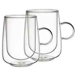 Villeroy & Boch Thermoglas VILLEROY & BOCH "Latte-Macchiato-Gl&auml;ser Artesano Hot & Cold 250 ml 2er Set transparent", bunt (transparent), 2 tlg., Glas, Trinkgef&auml;&szlig;e