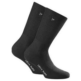 Kurzsocken Rohner Socks "Socken 2er Pack", Herren, Gr. 42-44, schwarz, Obermaterial: 42% Wolle mw. 41% Polyamid PA. 15% Polypropylen PP. 2% Elasthan EL., Socken