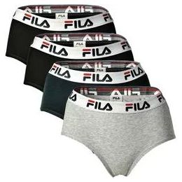 Panty Fila "Panty 4er Pack", Damen, Gr. M, bunt (schwarz, grau, marine), Obermaterial: 95% Baumwolle CO. 5% Elasthan EL., Unterhosen Panty