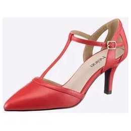 Pumps Heine, Damen, Gr. 41, rot, Synthetik, Schuhe Pumps