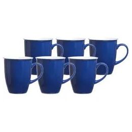 Ritzenhoff & Breker Becher RITZENHOFF & BREKER "Kaffeebecher Doppio 320 ml 6er Set", blau (indigo blau), 6 tlg., Porzellan, Trinkgef&auml;&szlig;e, Becher