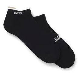 Kurzsocken BOSS "2P AS Iconic Loop CC", Herren, Gr. 39-42, schwarz 001, Baumwollmischung, unifarben, elastisch, Socken, mit Signature-Streifen und Logo-Details