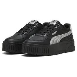 Sneaker Puma "Karmen II Idol Metallic Whisper Sneakers Damen", Damen, Gr. 38, schwarz silber metallic, Obermaterial: Textil, Synthetik. Futter: Textil. Innensohle: Textil. Laufsohle: Gummi, Schuhe Sneaker
