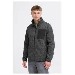 Cardigan Blend "BHMelfe", Herren, Gr. S, iron gate, Fleece, 100% Polyester, meliert, normal normal, ohne Ausschnitt, elastischer Bund, Strickjacken, Gem&uuml;tliche Fleecejacke mit Taschen