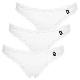like it! String LIKE IT "3er Pack Damen String Olivia", Damen, Gr. M, wei&szlig;, Stoff, Obermaterial: 92% Polyamid PA. 8% Elasthan EL., Unterhosen String