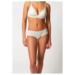 Panty Skiny "Natural Beauty", Damen, Gr. 38, ivory, Obermaterial: 48% Modal, 47% Baumwolle, 5% Elasthan. Spitze: 85% Polyamid, 15% Elasthan, unifarben, normal, Unterhosen Panty, klassisch, basic, elastisch, bequem, weich, schmaler Gummi