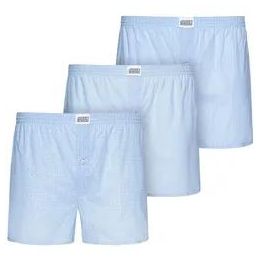 Webboxer Jockey "Web-Boxershorts Boxer Woven 3er Pack", Herren, Gr. XL, blau, Obermaterial: 100% Baumwolle CO., Unterhosen