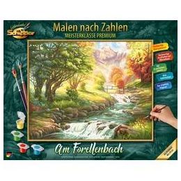 Malen nach Zahlen Schipper "Meisterklasse Premium - Forellenbach", bunt, Malvorlagen, KinderB:50cm H:40cm, Made in Germany, B:50cm H:40cm