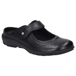 Slipper Josef Seibel "Charlotte 04, black-black", Damen, Gr. 40, schwarz (schwarz, schwarz), Obermaterial: 100% Rindsleder Leather cow., Schuhe Slipper