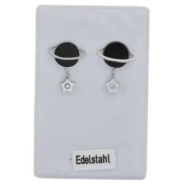 Adelia&acute;s Paar Ohrh&auml;nger ADELIA ́S "Damen Ohrringe &ndash; Ohrstecker Planet aus Edelstahl mit Strass", Damen, Gr. Damen, Edelstahl, silber, Ohrringe, Ideal als Geschenk &ndash; dezent und elegant