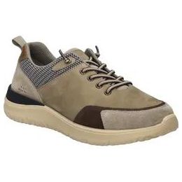 Schn&uuml;rschuh Josef Seibel "Wales 01, sand-kombi", Herren, Gr. 43, beige (sand, kombi), Obermaterial: 80% Rindsleder Leather cow. 20% Textilmaterial TEXMAT., Schuhe Schn&uuml;rschuh