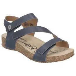 Sandale Josef Seibel "Tonga 25, blau", Damen, Gr. 37, blau (jeans), Obermaterial: 100% Rindsleder Leather cow., Schuhe Sandale