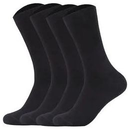 Sneakersocken Camano "Socken 4er Pack", Herren, Gr. 39-42, schwarz, Obermaterial: 97% Baumwolle CO. 3% Elasthan EL., Socken Sneakersocken