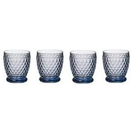 Villeroy & Boch Whiskyglas VILLEROY & BOCH "Becher Boston Coloured 330 ml 4er Set", blau, Glas, Trinkgef&auml;&szlig;e, Whiskyglas