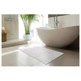 Badematte Kayoom "Badematte Ocean Touch 425", silber, (67cm x 110cm ), 1 Stk., Polyester, Badematten, Badematte, Kurzflor
