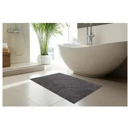 Badematte Kayoom "Badematte Ocean Touch 425", grau, (40cm x 60cm ), 1 Stk., Polyester, Badematten, Badematte, Kurzflor