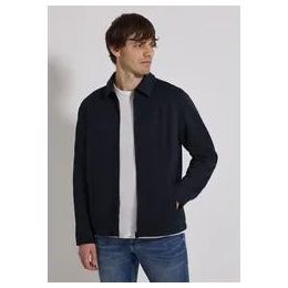 Blouson Street One MEN, Herren, Gr. XXL (46), schwarz ink blau, Web, Obermaterial: 62% Baumwolle, 38% Polyester; Futter: 100% Polyester, unifarben, normal normal, V-Ausschnitt, abgesteppt, Jacken Blouson, mit Piqu&eacute;-Struktur