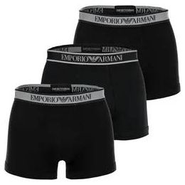 Boxershorts Emporio Armani "Boxershort CORE LOGOBAND 3er Pack", Herren, Gr. XL, schwarz (schwarz2), Obermaterial: 95% Baumwolle CO. 5% Elasthan EL., Unterhosen