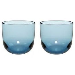 Villeroy & Boch Glas "Wassergl&auml;ser Like Glass 280 ml 2er Set", blau (ice), 2 tlg., Glas, LIKE. BY VILLEROY & BOCH, Trinkgef&auml;&szlig;e, GlaeserSet Trinkglas