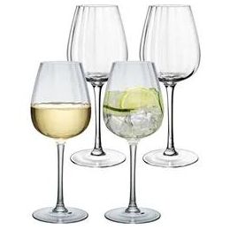 Villeroy & Boch Wei&szlig;weinglas VILLEROY & BOCH "Wei&szlig;weingl&auml;ser Rose Garden 125 ml 4er Set transparent", bunt (transparent), 4 tlg., Glas, Trinkgef&auml;&szlig;e, Wei&szlig;weinglas