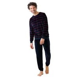 Schlafanzug Hajo "Pyjama", Herren, Gr. 3XL, bunt (dunkelblau), Obermaterial: 80% Baumwolle CO. 20% Polyester PES., Homewear-Sets Schlafanzug