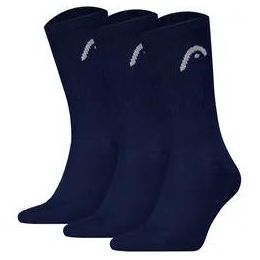 Kurzsocken Head "Socken All Sport Training Crew 3P 3er Pack", Damen, Gr. 43-46, blau, Obermaterial: 72% Baumwolle CO. 20% Polyester PES. 6% Polyamid PA. 2% Elasthan EL., Socken