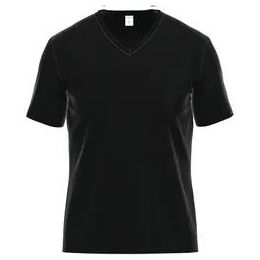 Unterhemd Ammann "T-Shirt V-Ausschnitt Day Modern / Cotton & More", Damen, Gr. 7, N-Gr, schwarz, Obermaterial: 57% Modal CMD. 35% Baumwolle CO. 8% Elasthan EL., Unterhemden Unterhemd