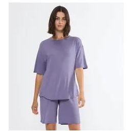 Schlafanzug Triumph "Timeless Sensuality PSK", Damen, Gr. 38, lila, Single Jersey, Obermaterial: 95% Modal, 5% Elasthan, bequem kurz, Rundhals, Homewear-Sets Schlafanzug, atmungsaktiv, weich, verzierte Spitzeneins&auml;tze