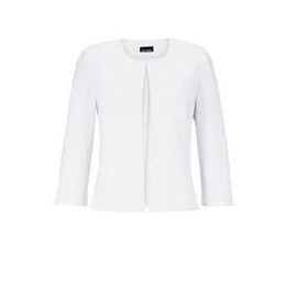 Jackenblazer GOLDNER "Eleganter Jersey-Kurzblazer", Damen, Gr. 50, gr&uuml;n (wei&szlig;), Obermaterial: 95% Polyester PES. 5% Elasthan EL., Modisch, Gerade, Blazer, leicht strukturierte, bequeme Jerseyware