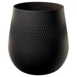 Villeroy & Boch Dekovase VILLEROY & BOCH "Vase Manufacture Collier 23 cm", schwarz (noir), Vasen