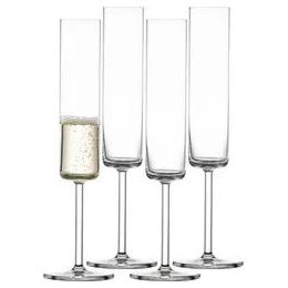Schott Zwiesel Sektglas SCHOTT-ZWIESEL "Sektgl&auml;ser Modo 163 ml 4er Set transparent", bunt (transparent), 4 tlg., Glas, Trinkgef&auml;&szlig;e