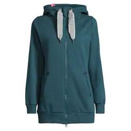 Sweatjacke SALZHAUT "Sweatjacke Nord&ouml;rp", Damen, Gr. S, blau (dragonfly), Obermaterial: 80% Baumwolle CO. 20% Polyester PES., Sweatjacken Sweatjacke