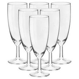Sektglas Van Well "Sektgl&auml;ser geeicht Royalty 0,1 l 6er Set transparent", bunt (transparent), 6 tlg., Glas, Trinkgef&auml;&szlig;e