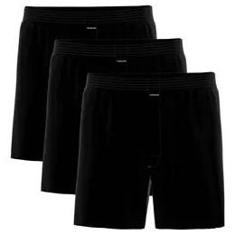 Boxershorts Ammann "Boxershort Basic Cotton Boxer Short 3P 3er Pack", Herren, Gr. L, schwarz, Obermaterial: 100% Baumwolle CO., Unterhosen