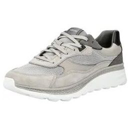 Sneaker Geox "Geox Sneaker Lederimitat/Textil", Herren, Gr. 45, hellgrau, Lederimitat, Textil, Schuhe Sneaker