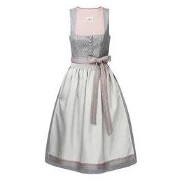 N&uuml;bler Dirndl N&Uuml;BLER "Dirndl lang Ellen", Damen, Gr. 46, EURO, grau, Obermaterial: 100% Polyester PES., Kleider