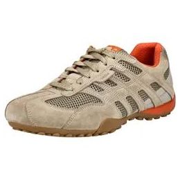 Sneaker Geox "Geox Sneaker Leder/Textil", Herren, Gr. 42, sand, Leder, Textil, Schuhe Sneaker