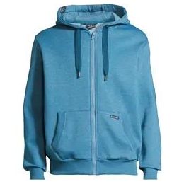 Sweatjacke SALZHAUT "Sweatjacke BREKER", Damen, Gr. L, blau (seaport), Obermaterial: 55% Baumwolle CO. 45% Polyester PES., Sweatjacken Sweatjacke
