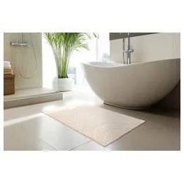 Badematte Kayoom "Badematte Ocean Touch 425", beige, (50cm x 90cm ), 1 Stk., Polyester, Badematten, Badematte, Kurzflor