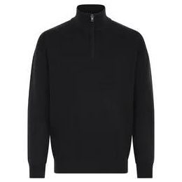 !Solid Troyer SOLID "Troyer SDFinnet", Herren, Gr. M, schwarz (true schwarz), Obermaterial: 70% Baumwolle CO recyc.. 30% Polyester Pol. recyc.., Pullover Troyer