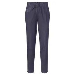 Madeleine Mode Regular-fit-Jeans MADELEINE "Hose Karotten-Jeans mit Bundfalten", Damen, Gr. 38, N + K Gr, blau (dunkelblau), Obermaterial: 98% Baumwolle CO. 2% Elasthan EL., Modern, normal, Jeans