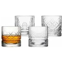 La Roch&eacute;re Whiskyglas LA ROCH&Egrave;RE FRANCE "Whiskybecher Dandy 300 ml 4er Set transparent", bunt (transparent), 4 tlg., Glas, Trinkgef&auml;&szlig;e, Whiskyglas