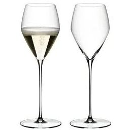 Champagnerglas "Champagner Glas Veloce 327 ml 2er Set transparent", bunt (transparent), B:8,6cm H:24,7cm &Oslash;:8,6cm, Glas, Riedel THE WINE GLASS COMPANY, Trinkgef&auml;&szlig;e, Sp&uuml;lmaschinengeeignet