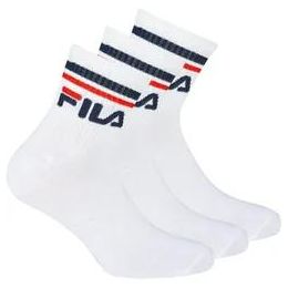 Kurzsocken Fila "Socken 3er Pack", Herren, Gr. 43-46, wei&szlig;, Obermaterial: 80% Baumwolle CO. 18% Polyester PES. 2% Elasthan EL., Socken