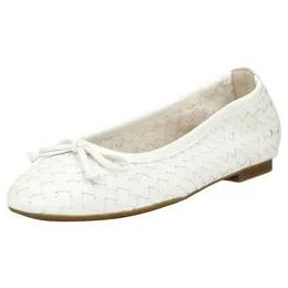 Ballerina Gabor "Gabor Ballerinas Glattleder", Damen, Gr. 39, wei&szlig;, Glattleder, Schuhe Ballerina