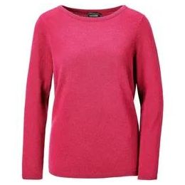 Strickpullover GOLDNER "Kurzgr&ouml;&szlig;e Feinstrickshirt mit U-Boot-Ausschnitt", Damen, Gr. 23, rosa (pink), Obermaterial: 100% Kaschmir WS., figurumspielend, U-Boot-Ausschnitt, eng Rippe, Pullover Strickpullover, keine/nicht relevant